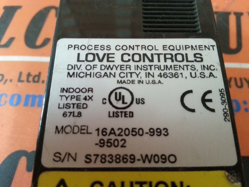 LOVE CONTROLS 16A2050-993-9502 Temperature Controller - 裕益科技自動化設備可程式編碼器PLC分散式控制系統DCS